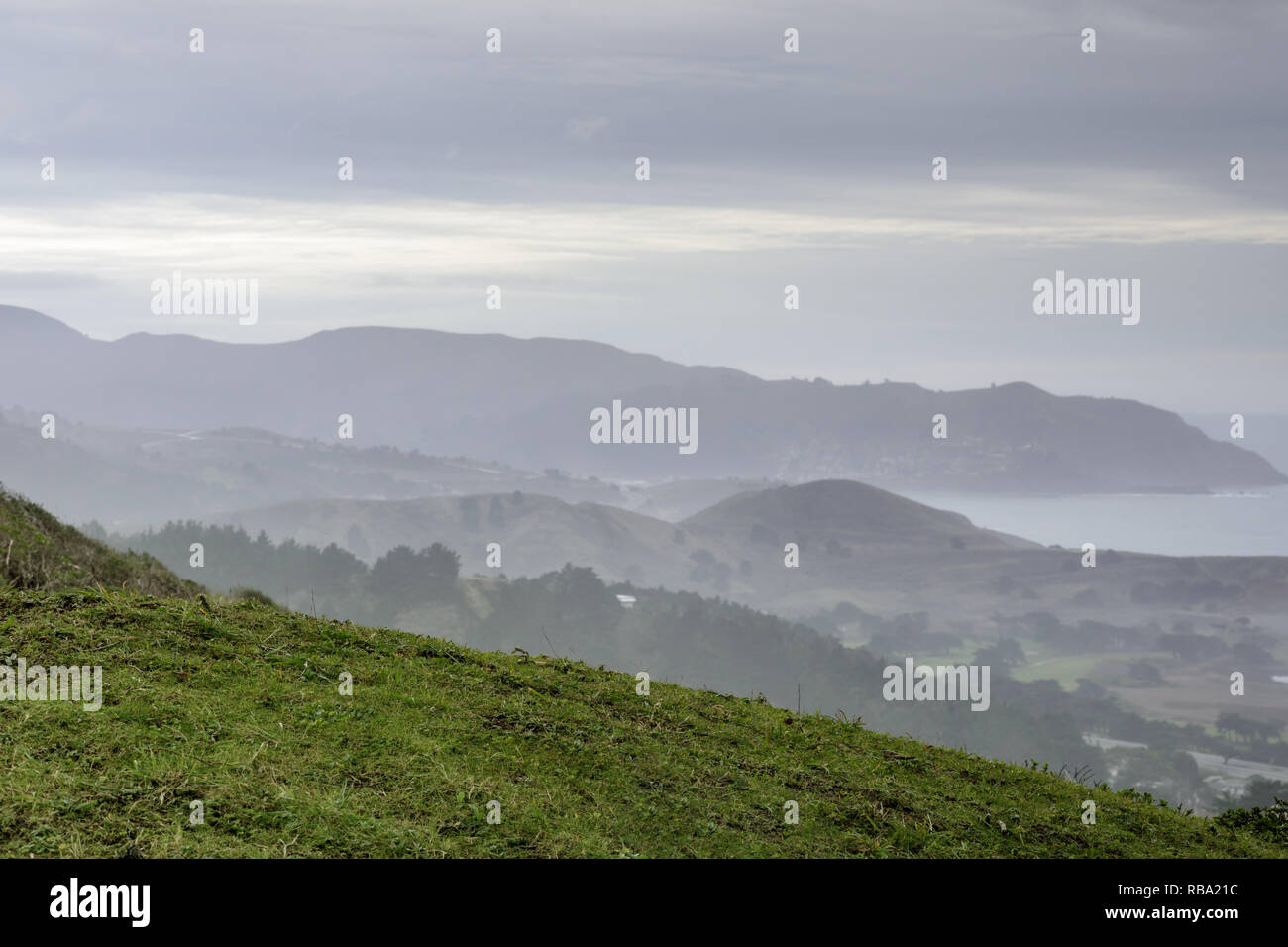 Coastal views from Milagra Ridge including Pacifica, Mori Point ...