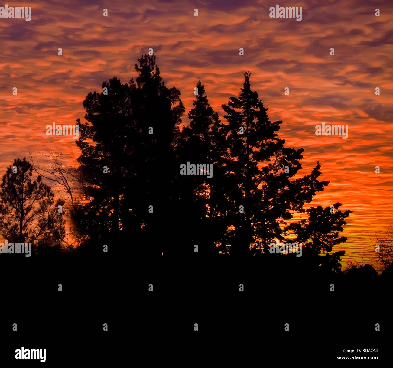 Rare dramatic sunrise in Alpine, far west Texas Stock Photo - Alamy