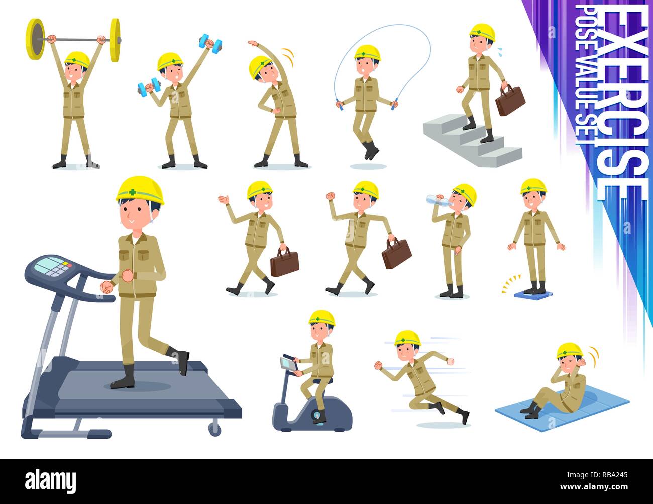 Men working on a building site Stock Vector Images - Alamy