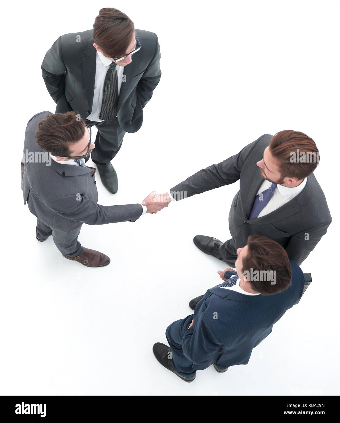 business partners giving a high five Stock Photo - Alamy