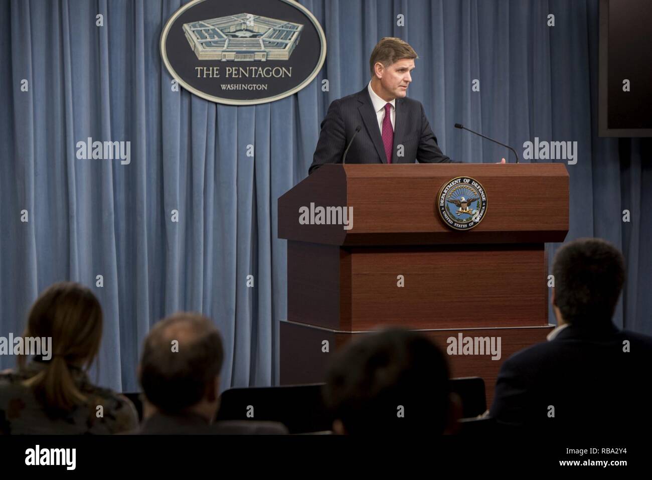 Pentagon Press Secretary Peter Cook briefs reporters Dec. 19, 2016, at ...