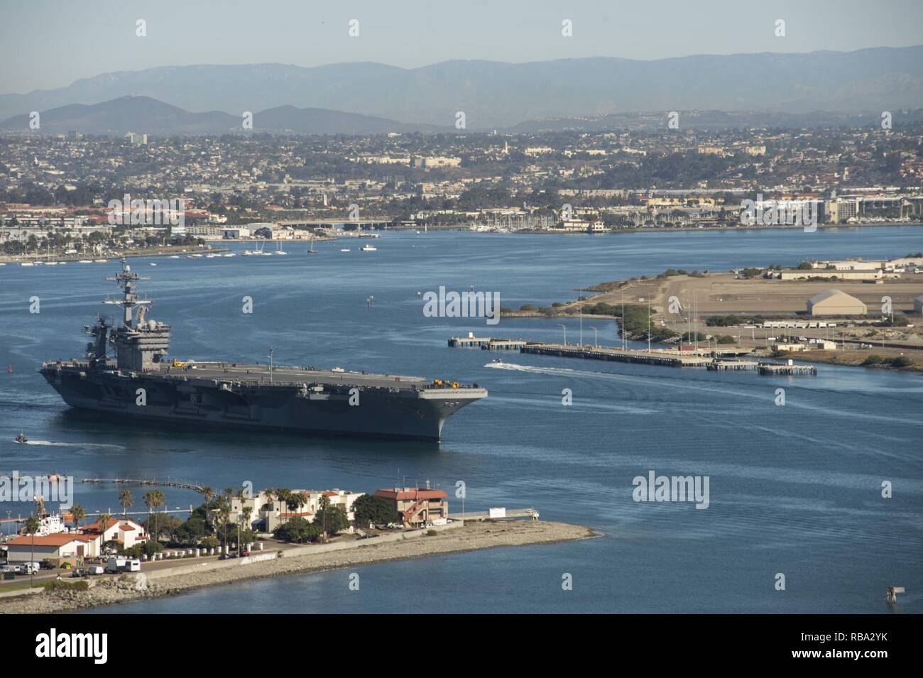 SAN DIEGO (Dec 19, 2016) USS Theodore Roosevelt (CVN 71) departs Naval Air Station North Island ...