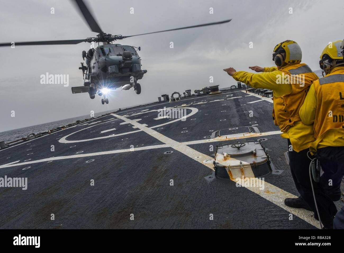 RED SEA (Dec. 19, 2016) Sailors from the Arleigh Burke-class guided ...