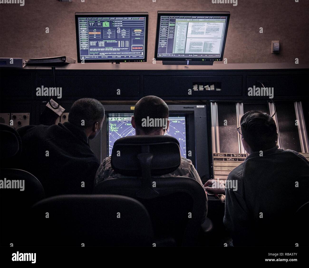 Airmen from the 71st Operations Support Squadron control the skies over ...