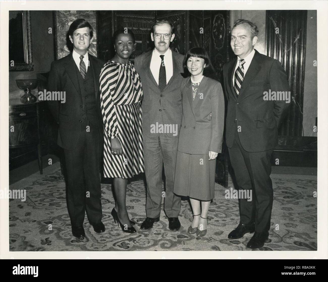 P. McPherson - J. Morris - Group photo with Peter McPherson Stock Photo ...