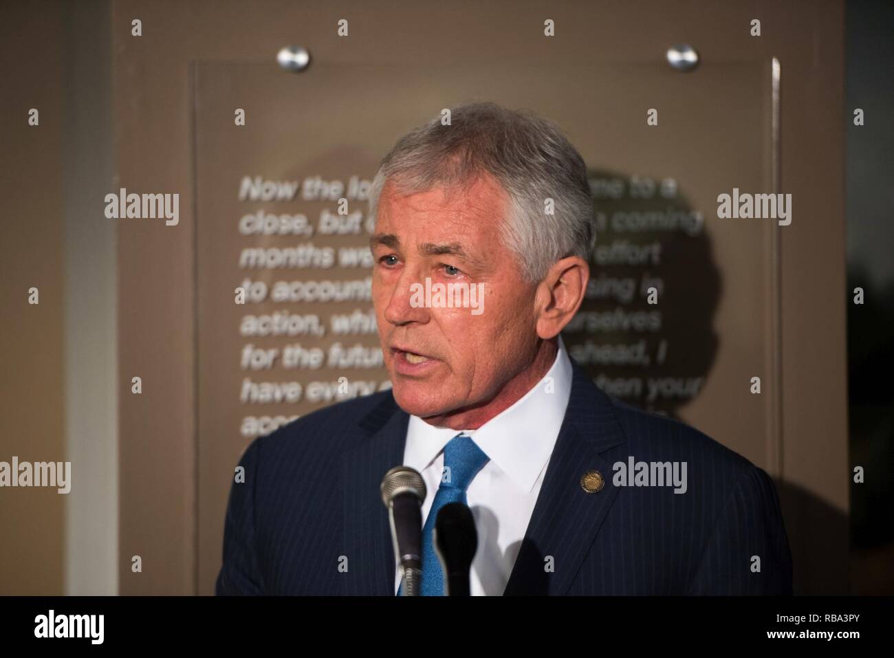 Former Secretary of Defense Chuck Hagel speaks during a Vietnam War ...