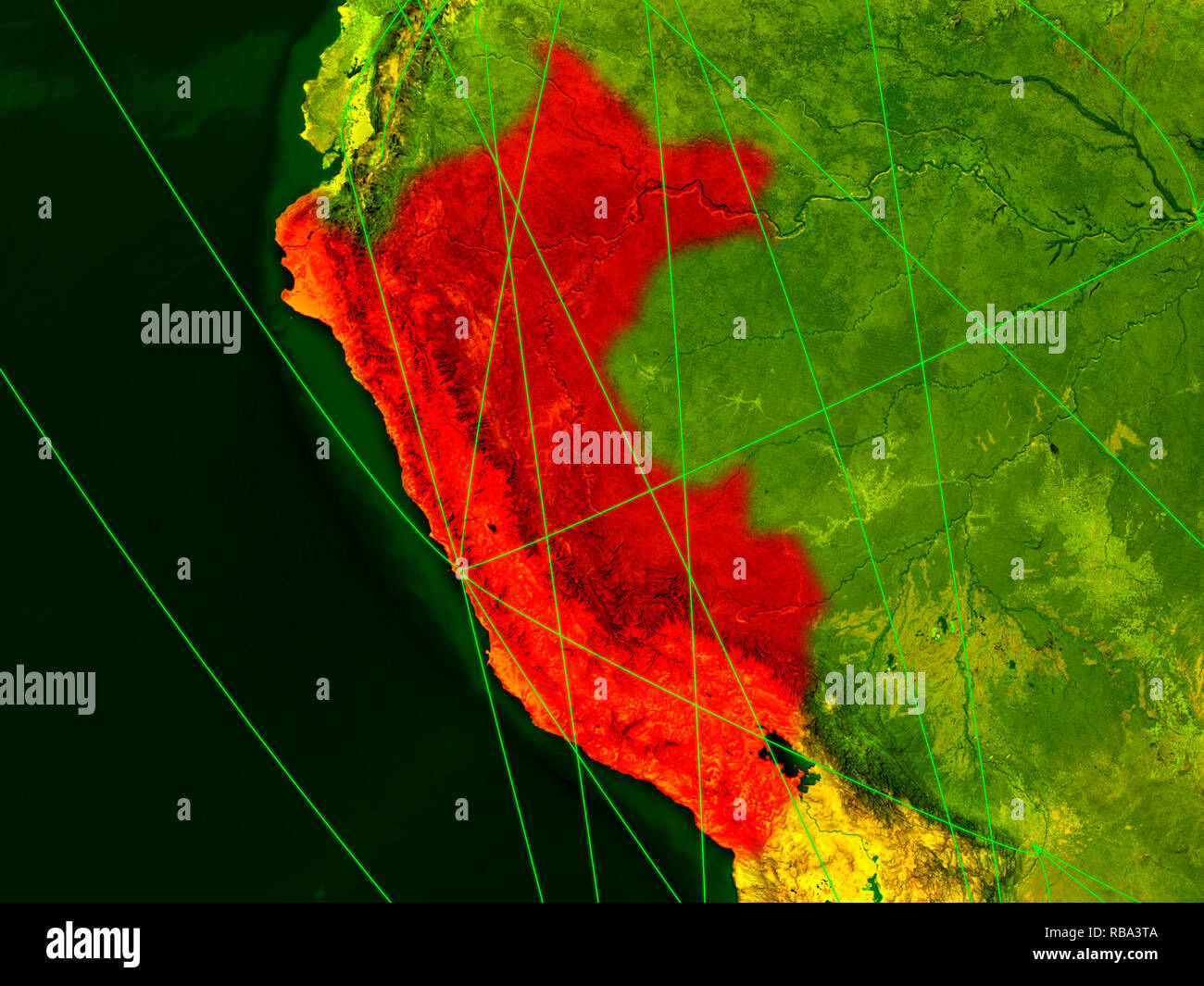 Peru map 3d hi-res stock photography and images - Alamy
