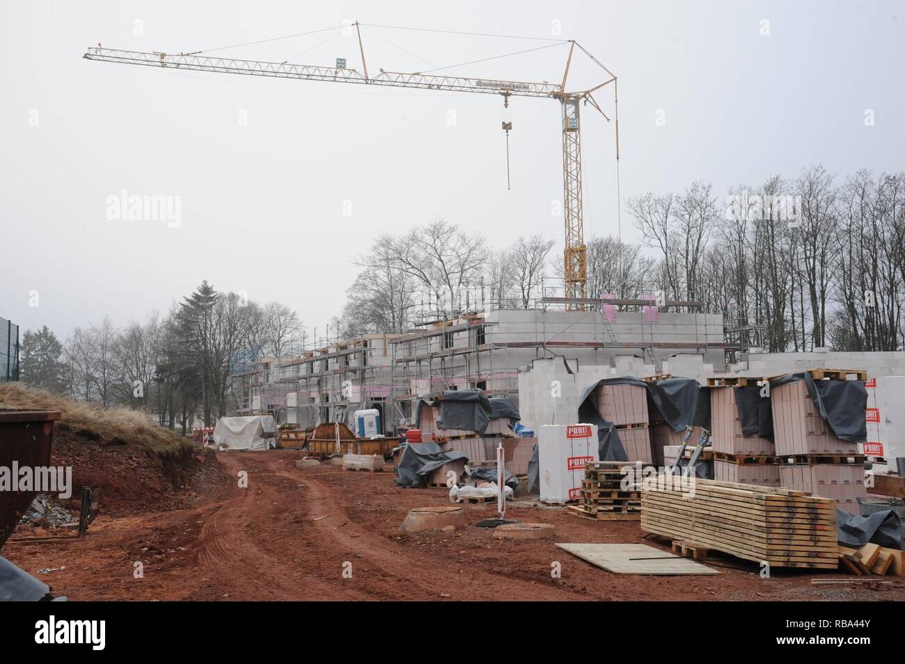 The work on the new Town Houses close to the Baumholder Rheinlander ...