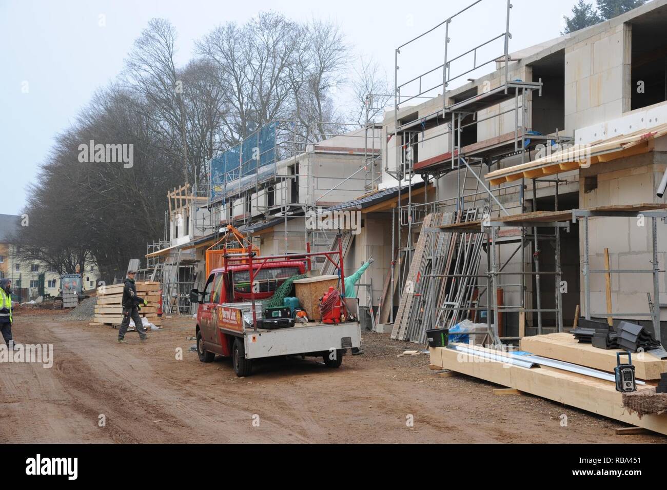 The work on the new Town Houses close to the Baumholder Rheinlander ...