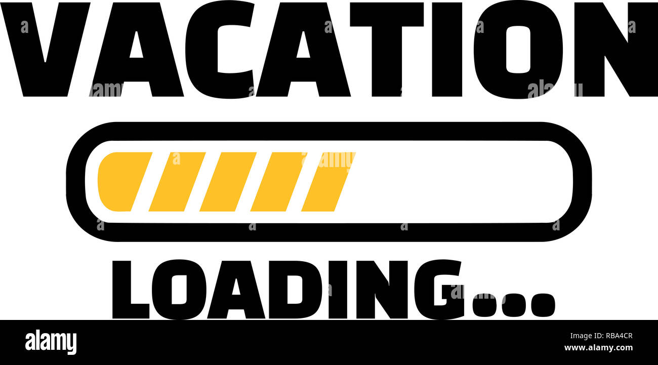 Vacation loading bar in yellow Stock Photo - Alamy