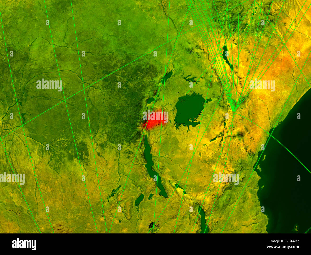 Rwanda 3d map hi-res stock photography and images - Alamy