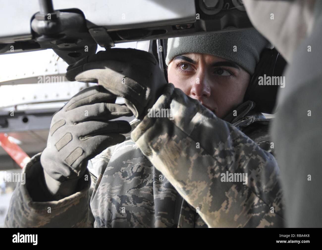 U.S. Air Force Airman Mercedes Russell, a 358th Fighter Squadron ...