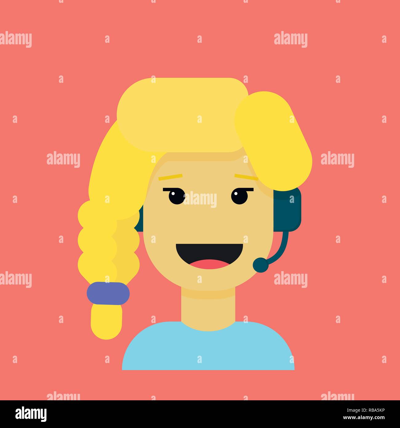 Blonde girl cartoon illustration hi-res stock photography and images ...