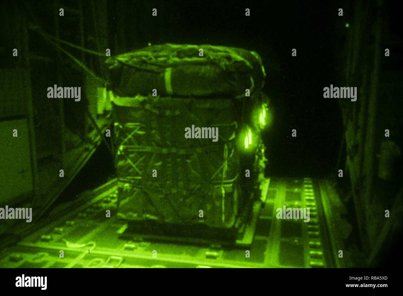 Cargo aboard a C-130J Hercules from the 75th Expeditionary Airlift ...