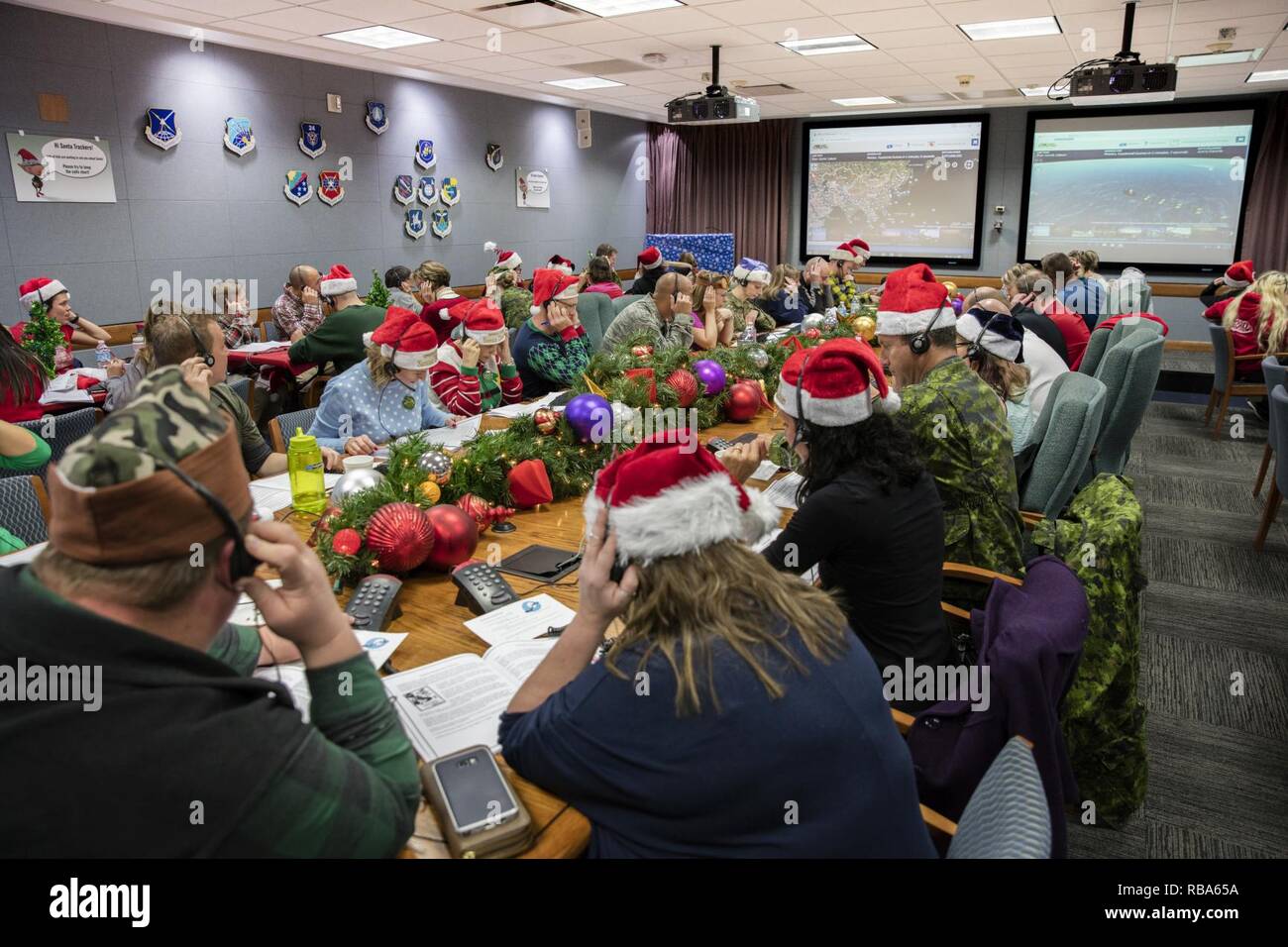 A photo of the 2016 NORAD Tracks Santa Operations Center on Peterson ...