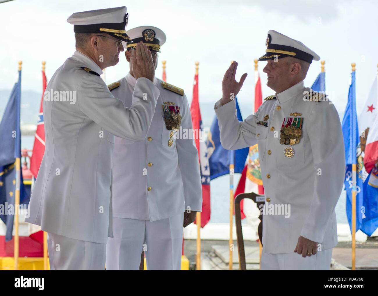 PEARL HARBOR (Dec. 29, 2016) Capt. David A. Bretz (left) relieves Capt ...