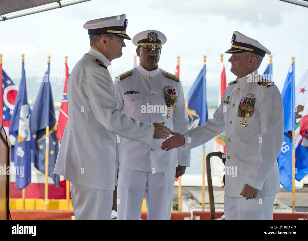 PEARL HARBOR (Dec. 29, 2016) Capt. David A. Bretz (left) relieves Capt ...