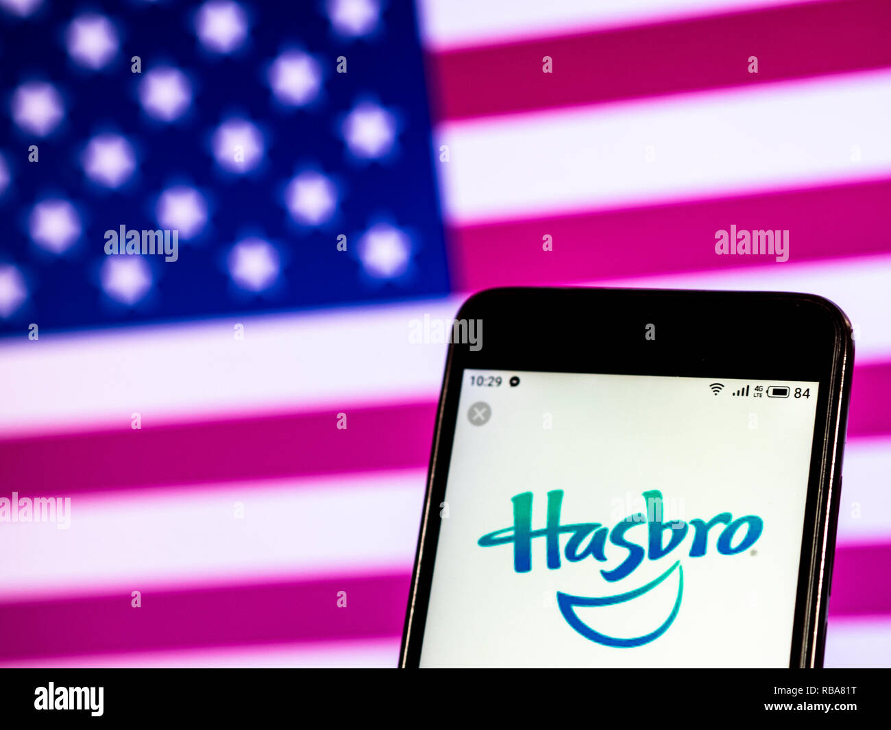 Hasbro Toy company logo seen displayed on smart phone Stock Photo - Alamy