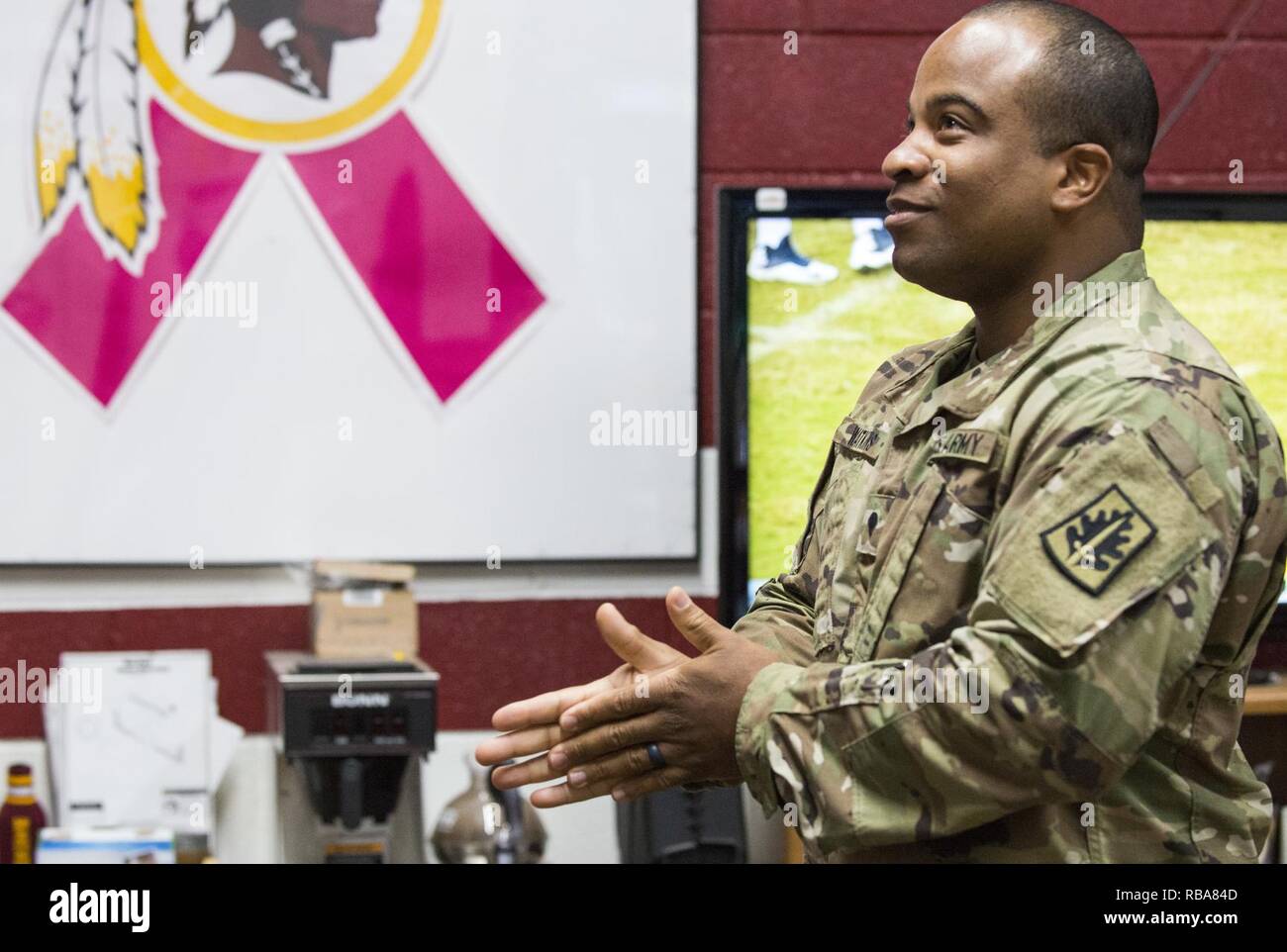 Spc. Leo Watkins Jr., a U.S. Army Reserve military police Soldier with ...