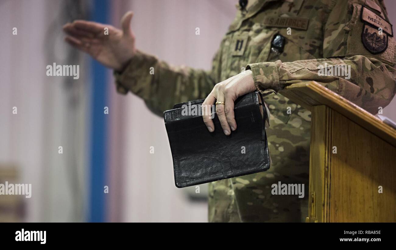 Chaplain (Capt.) Timothy Tangen, 455th Air Expeditionary Wing chaplain ...