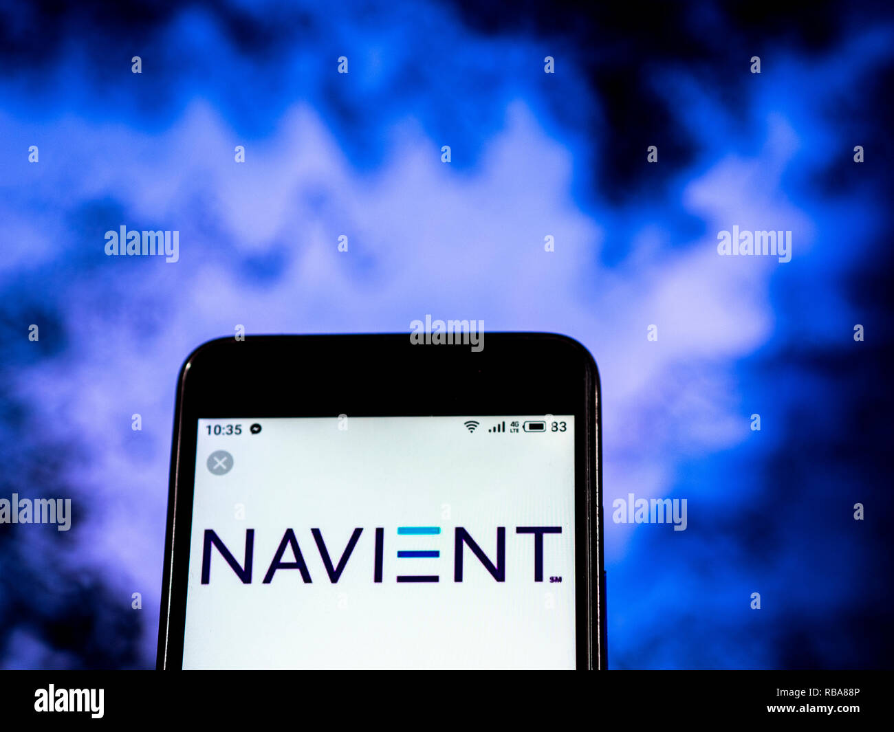 Navient Corporation logo seen displayed on smart phone Stock Photo - Alamy