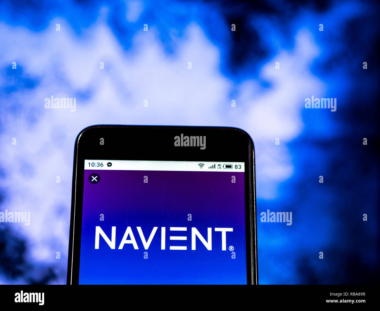 Navient Corporation logo seen displayed on smart phone Stock Photo - Alamy
