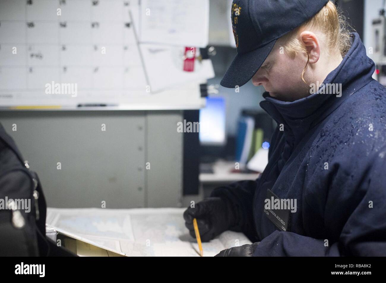 MEDITERRANEAN SEA (Jan. 03, 2017) Quartermaster Seaman Cassandra ...
