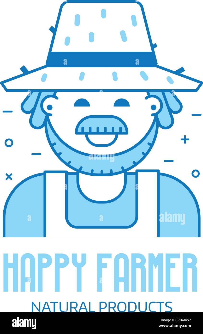 Happy Farmer icon Stock Vector Image & Art - Alamy