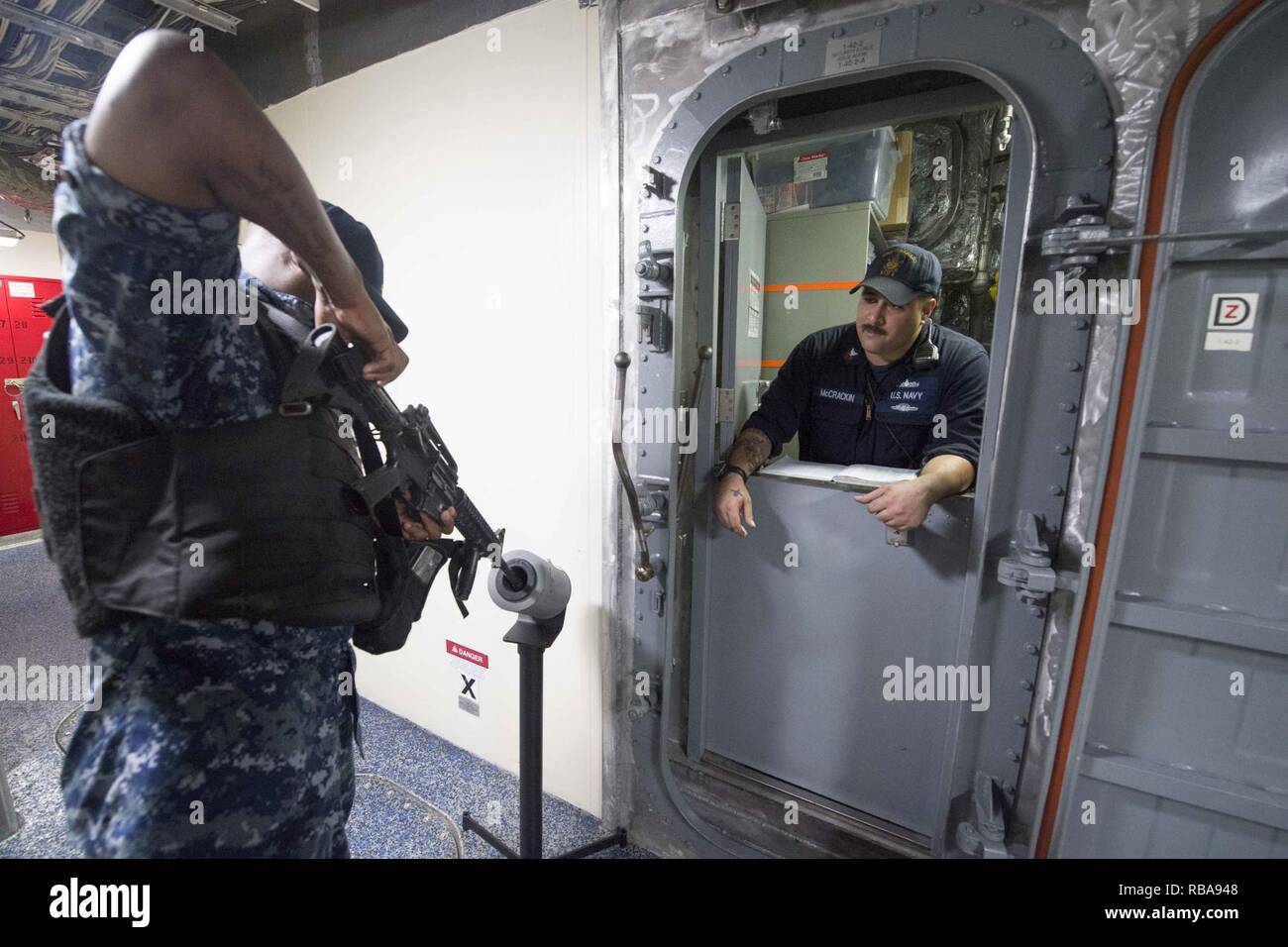 CHANGI NAVAL BASE, Singapore (Jan. 4, 2017) Gunner's Mate 1st Class ...