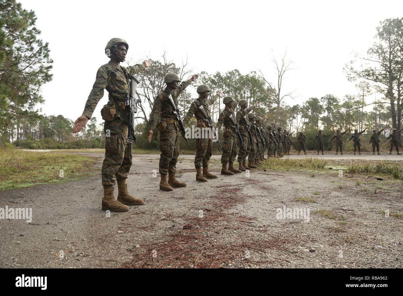 U.S. Marine Corps Recruits with Platoon 1005, C. Co., 1st Battalion ...