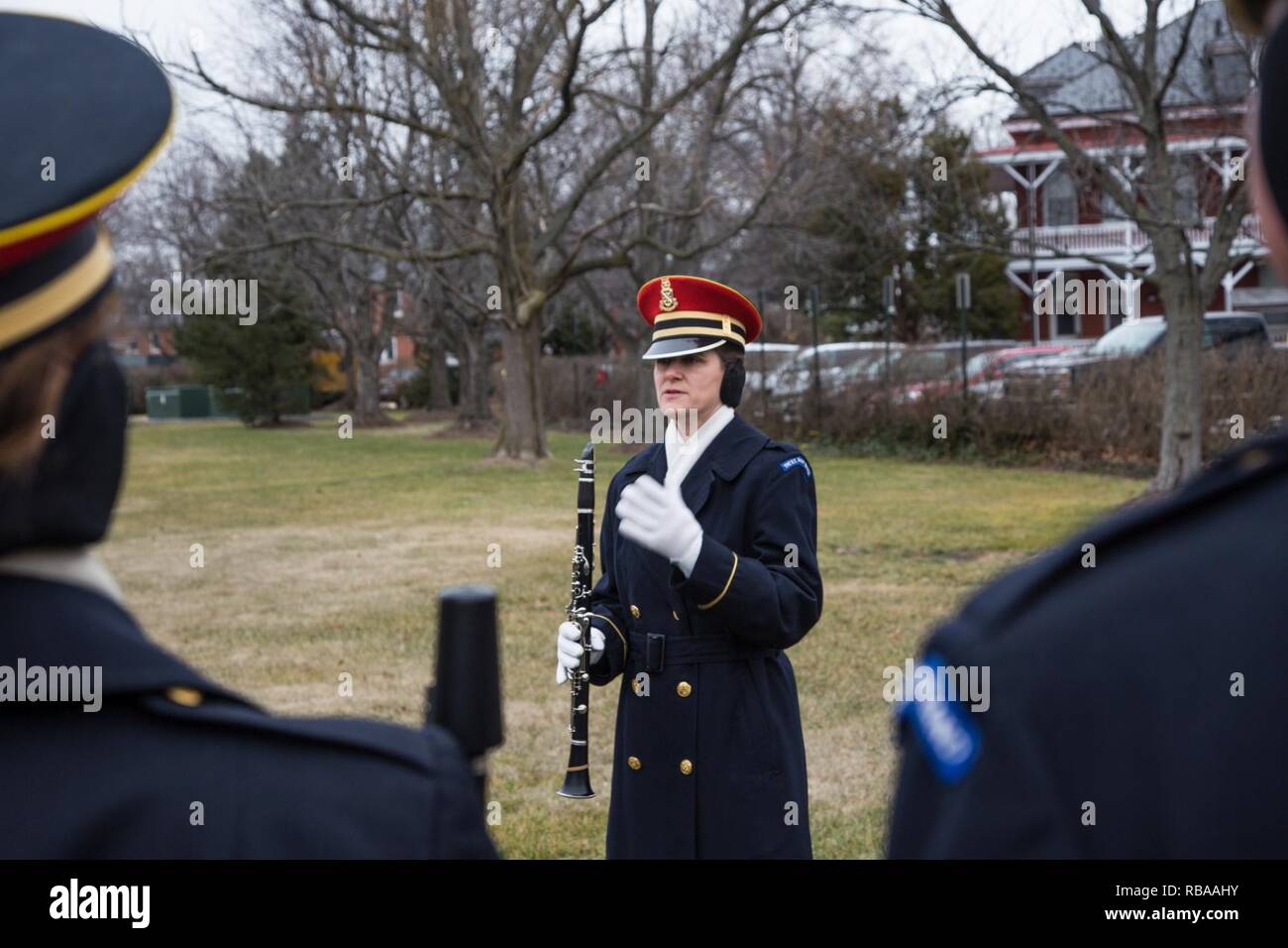 U.S. Army Band "Pershing's Own" Sgt. 1st Class Leesa Voth gives drill ...