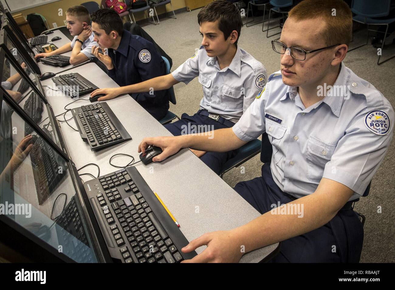 Cadet Airman Basic Caleb Gerhardt, Cadet Airman Basic Jacob Hite, Cadet ...