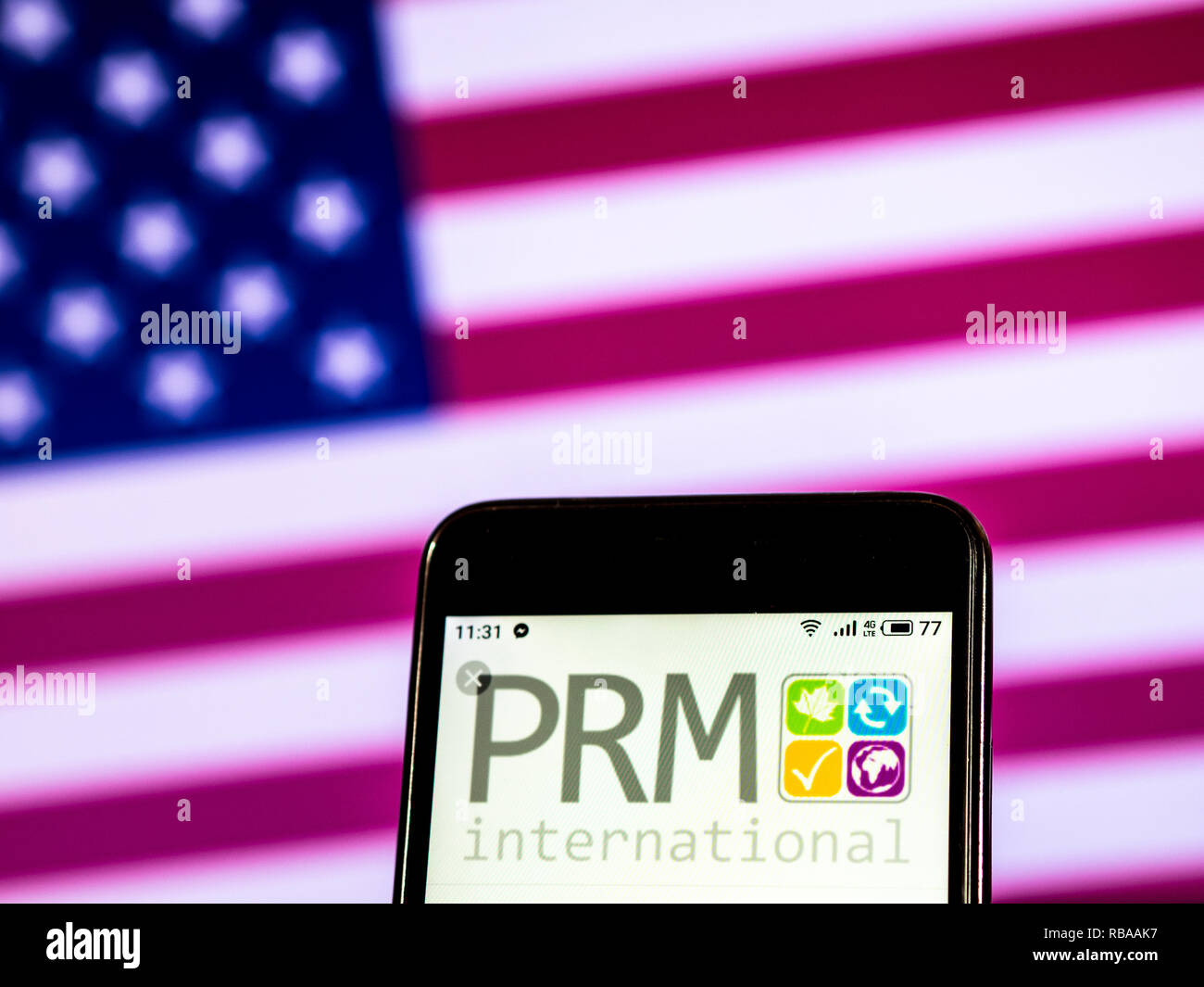 PRM Internationa company logo seen displayed on smart phone Stock Photo ...