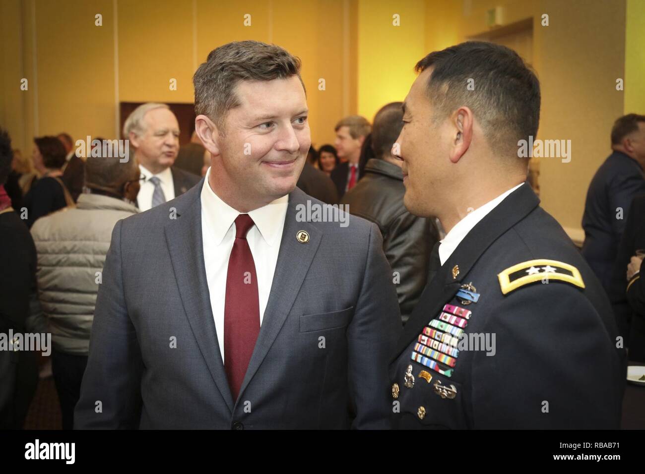 Patrick J. Murphy, Under Secretary of the Army, talks with Maj. Gen ...
