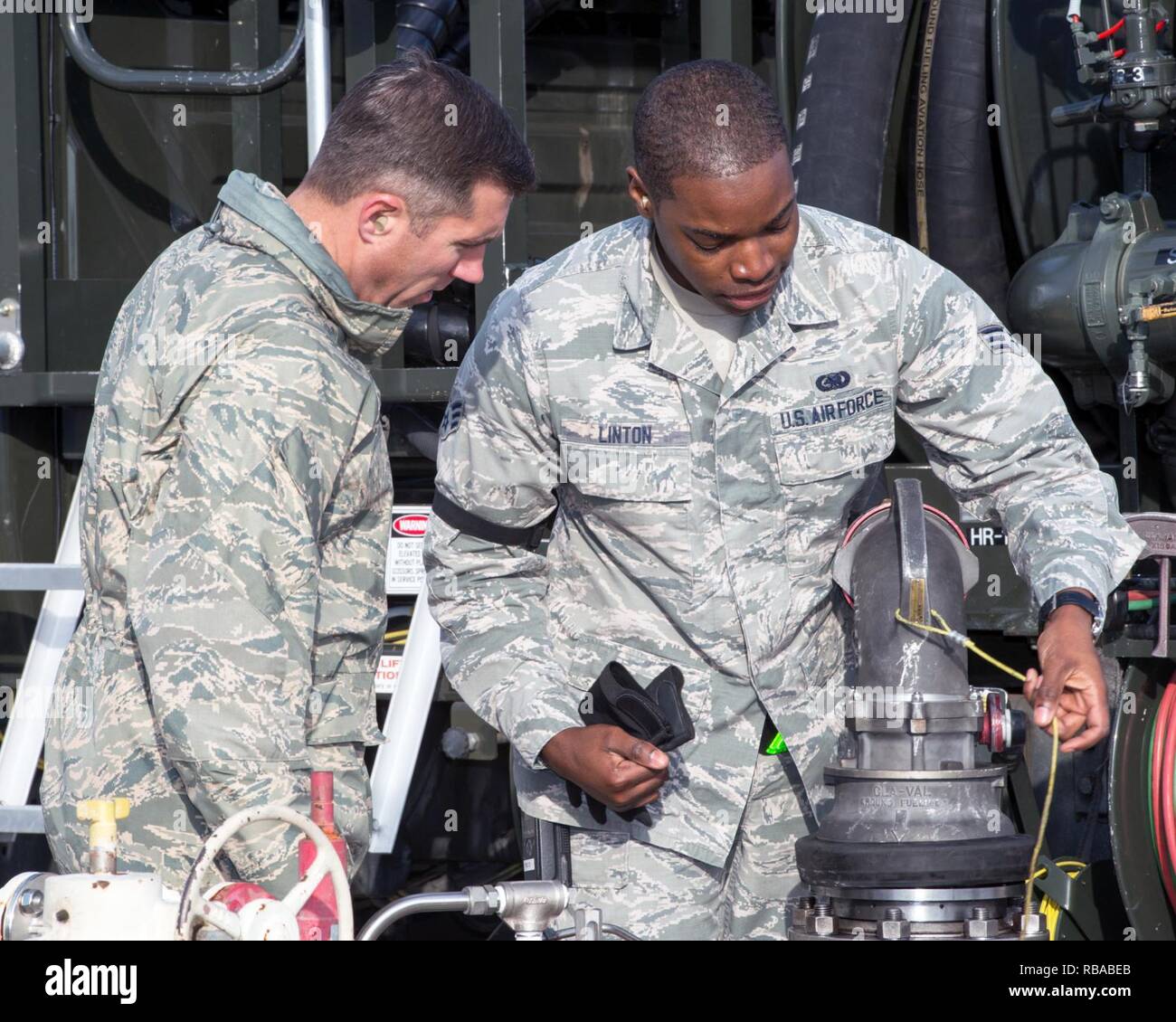 U.S. Air Force Senior Airman Kevan Linton with the 60th Logistics ...