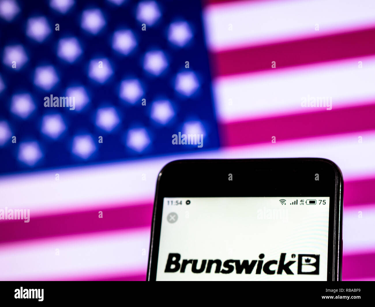 Brunswick Corporation, Corporate group company logo seen displayed on ...