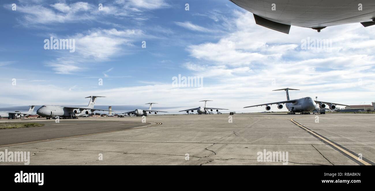 C-5 Galaxy aircraft on the ramp at Travis Air force Base, Calif., Jan ...