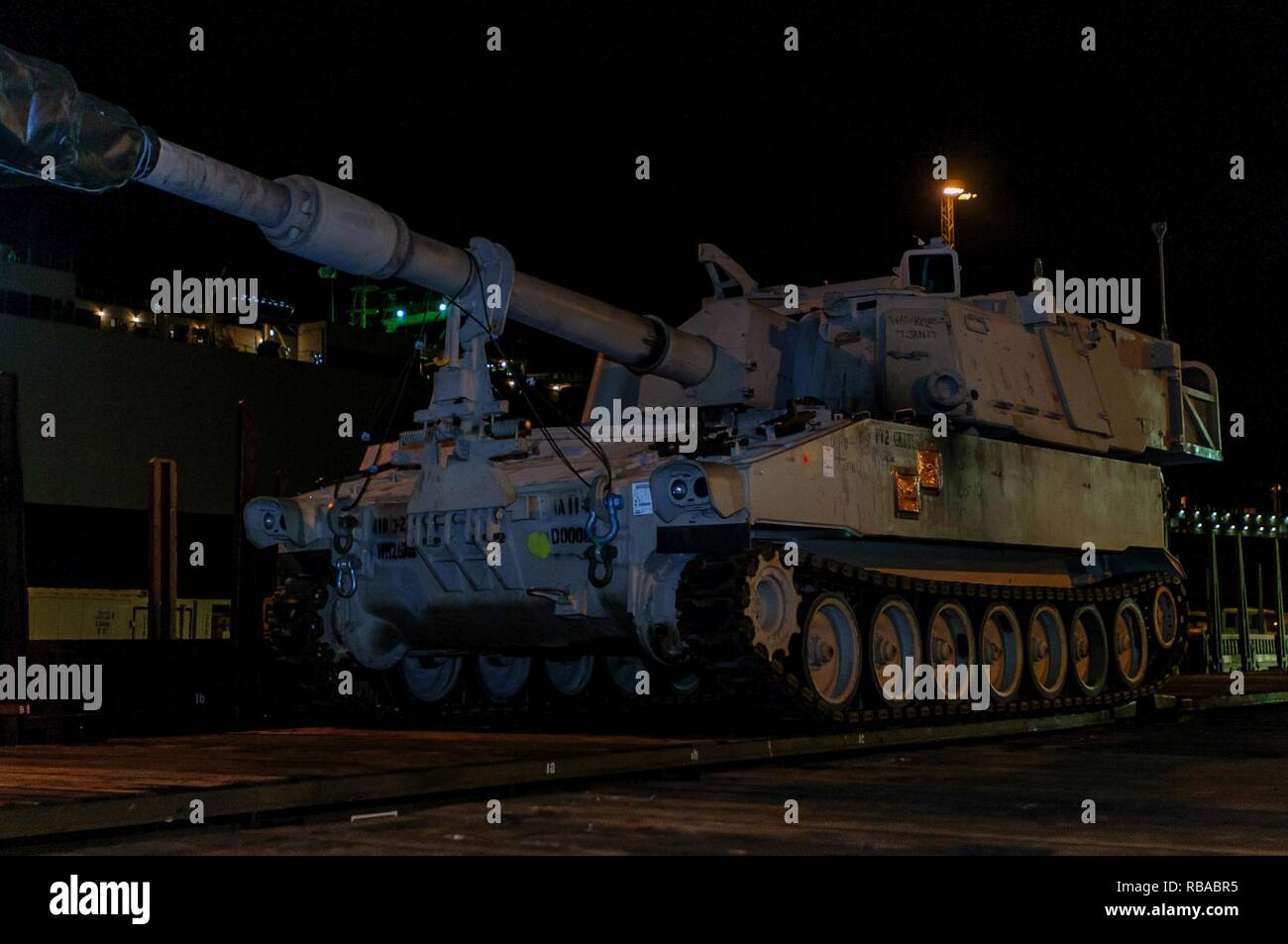 Bremerhaven, Germany – An Army M109A6 Paladin is the first military ...