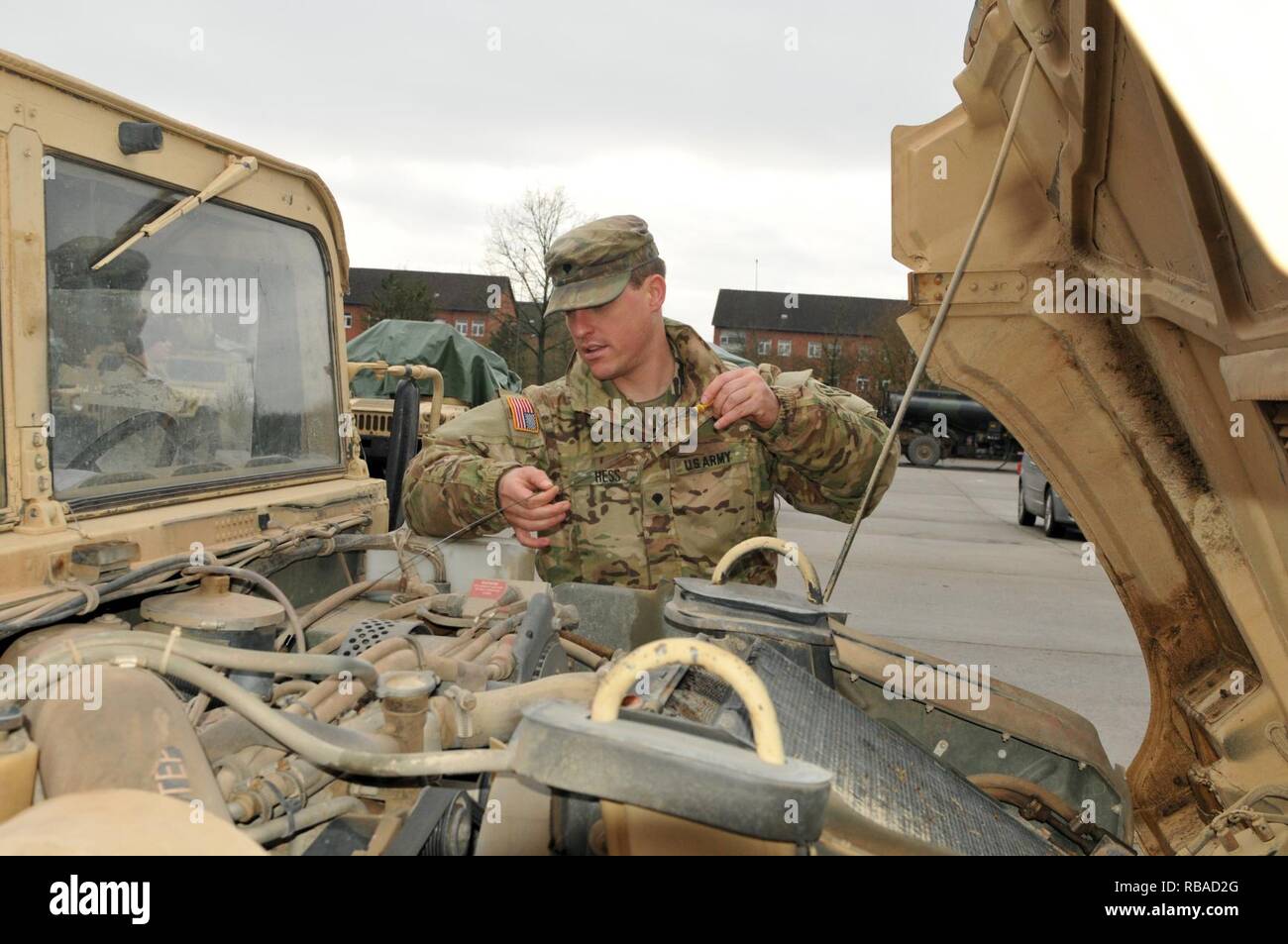 BERGEN-HOHNE, Germany--Spc. John Luke Hess, an infantryman assigned to ...