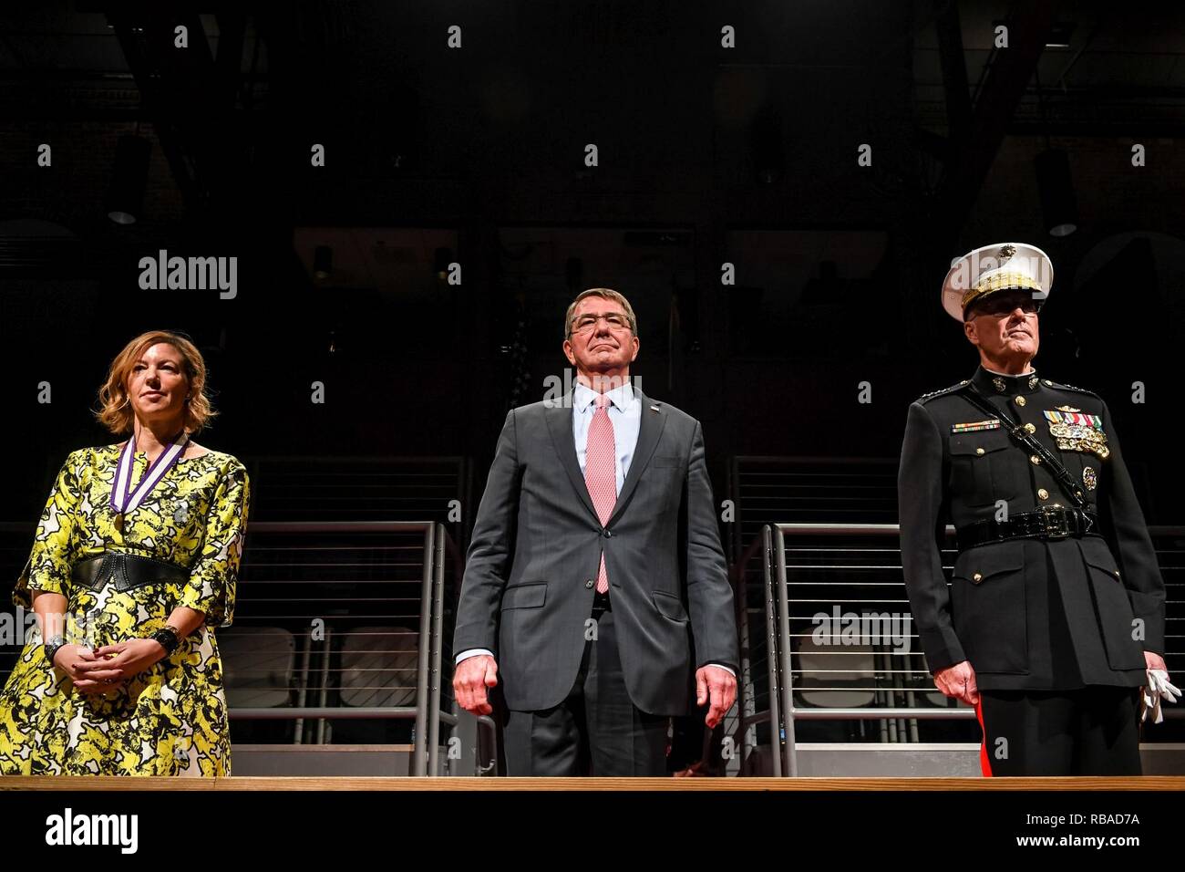 Defense Secretary Ash Carter, his wife Stephanie, and Marine Corps Gen ...