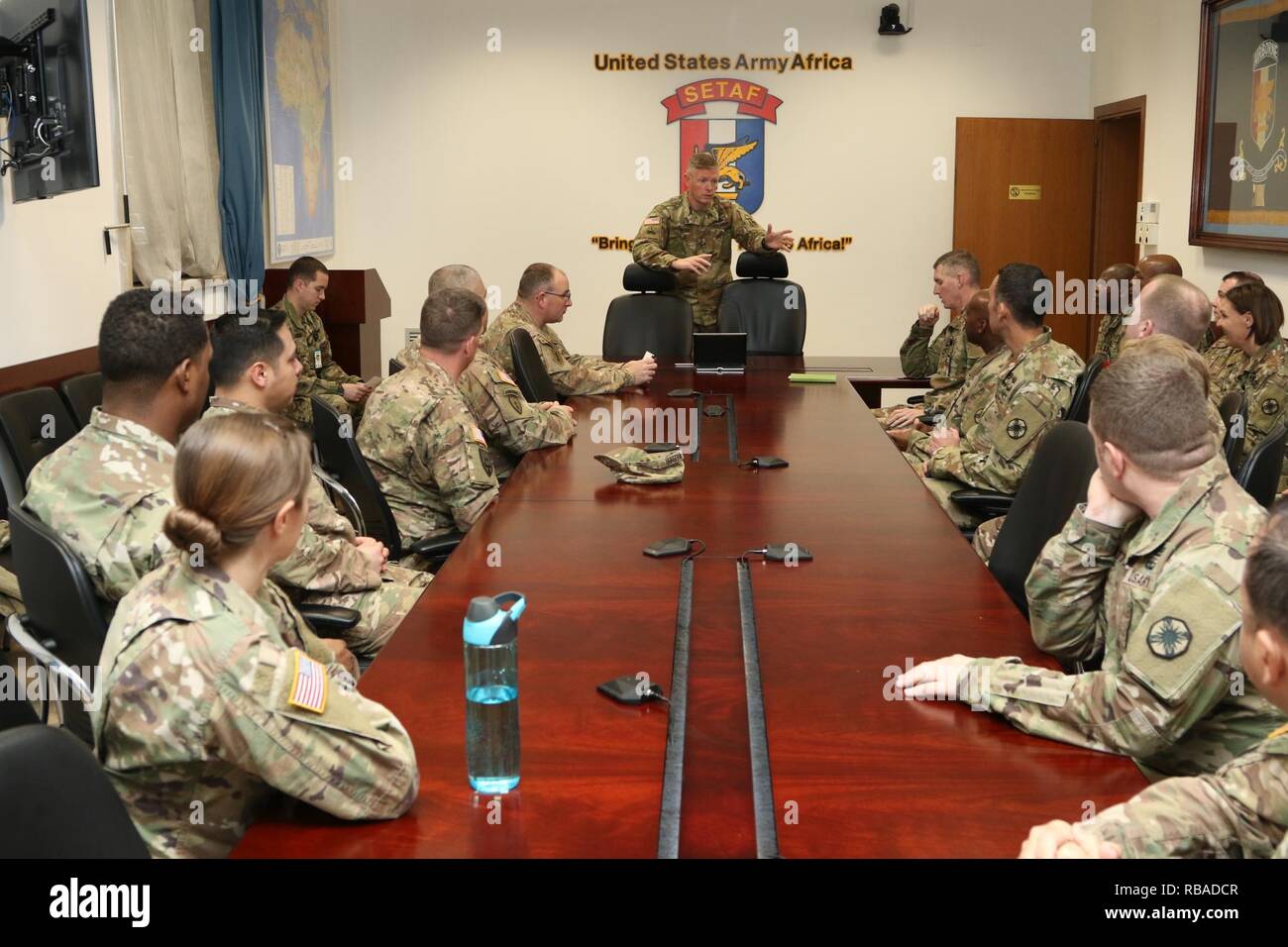 U.S. Army Africa Commanding General, Maj. Gen. Joseph Harrington, talks ...