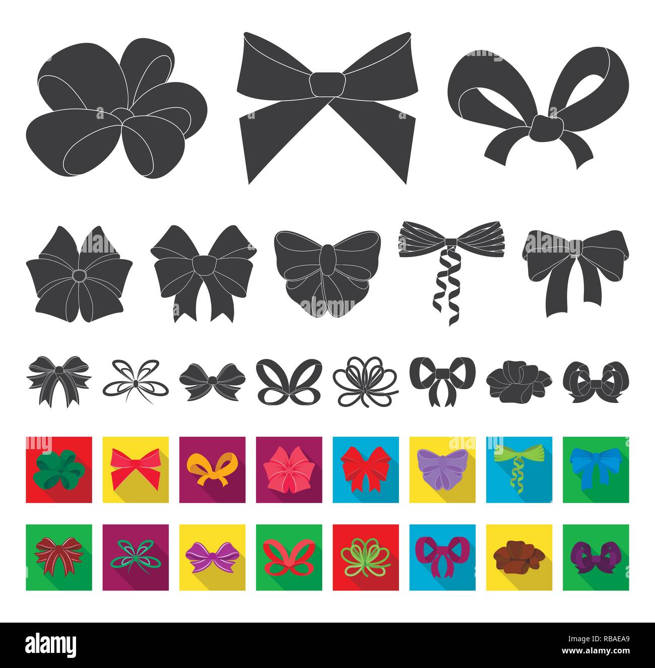 art,black,flat,bow,braid,collection,decoration,design,gift,icon ...