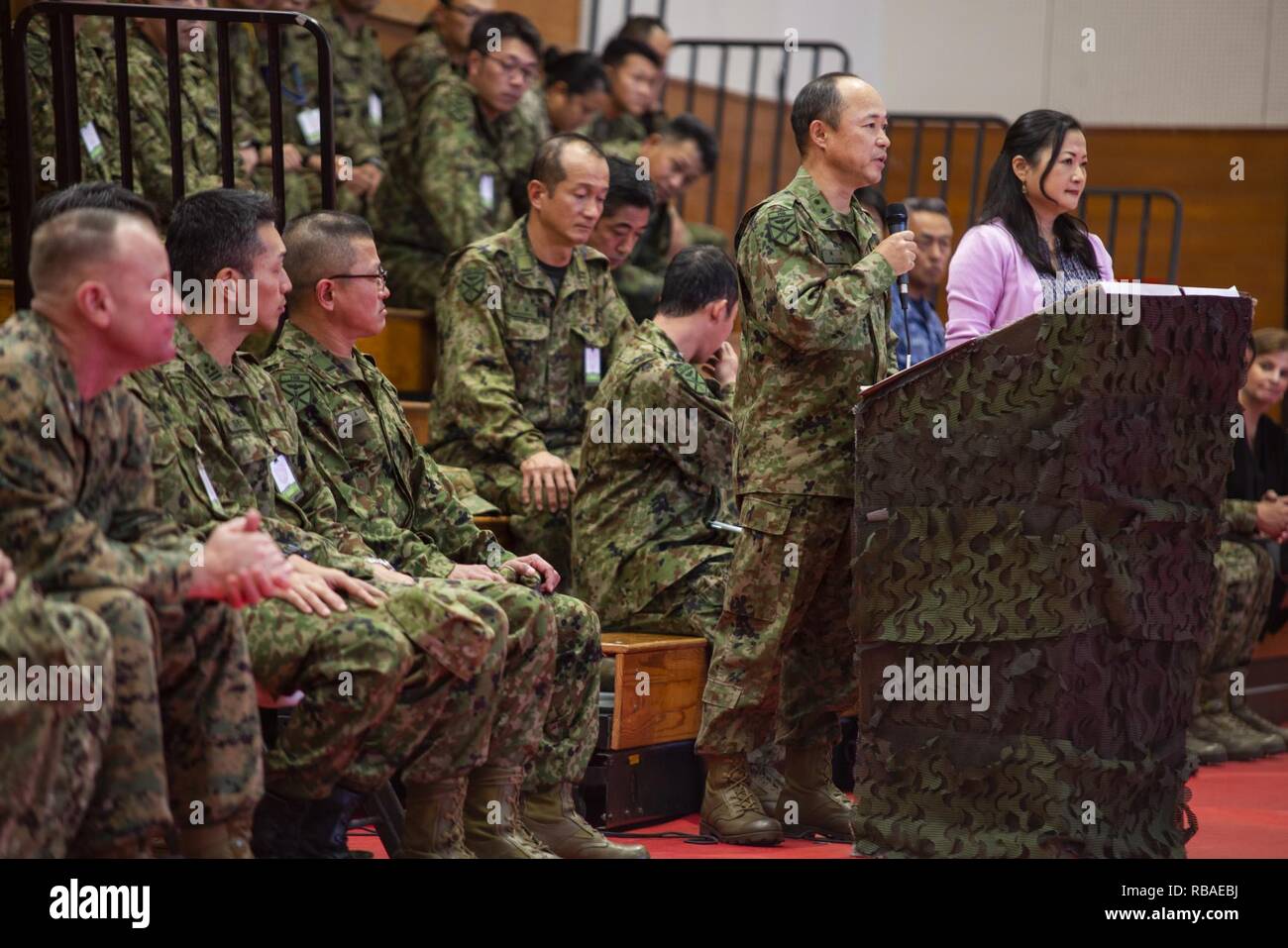 Japan Ground Self-Defense Force Maj. Gen. Shinichi Aoki gives is ...