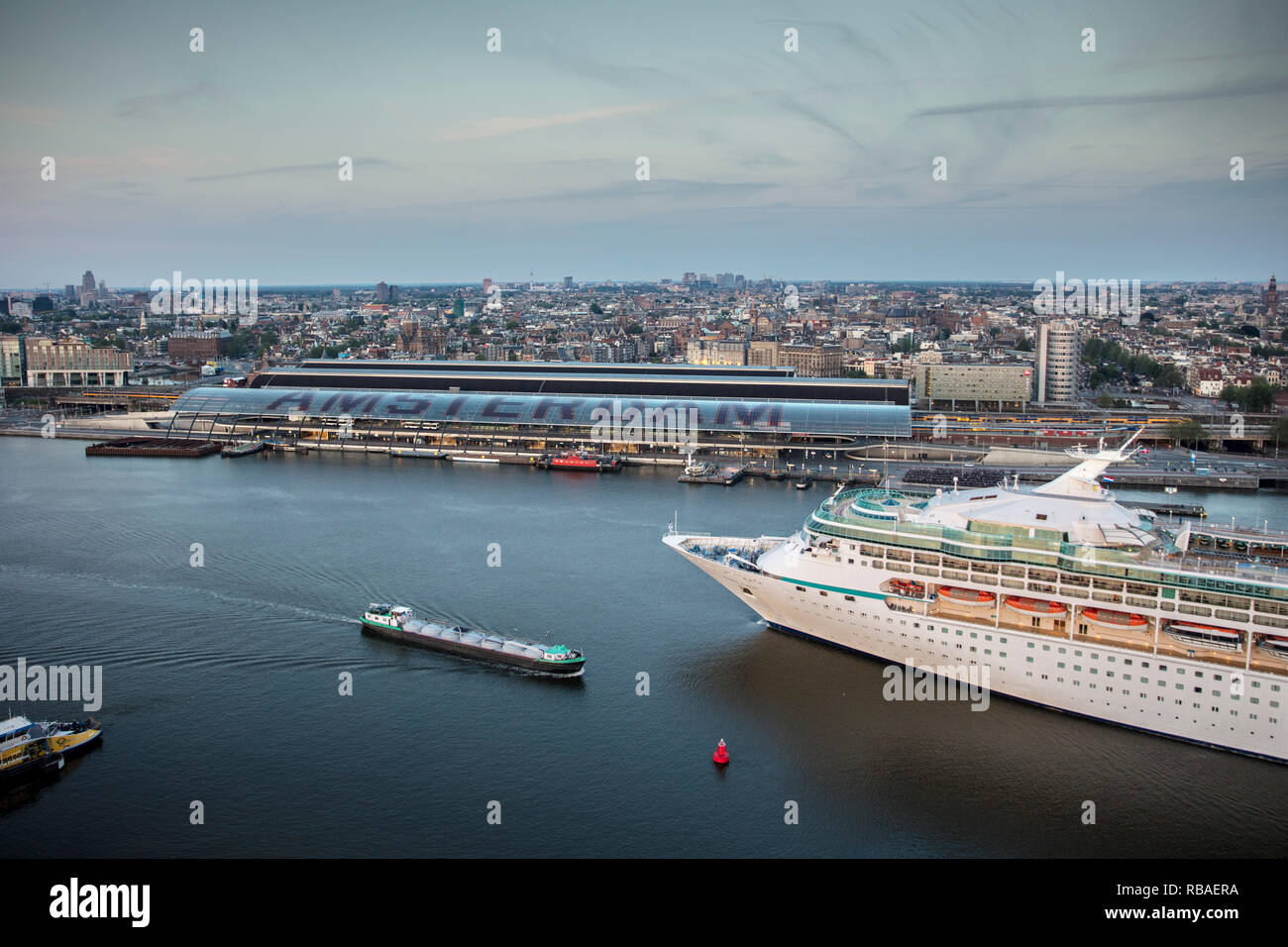 The Netherlands, Amsterdam, Aerial view from A'dam Tower, called A'dam ...