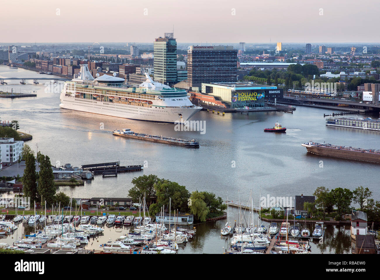 The Netherlands, Amsterdam, Aerial view from A'dam Tower, called A'dam ...