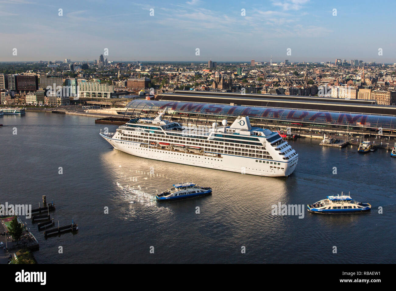 The Netherlands, Amsterdam, Aerial view from A'dam Tower, called A'dam ...
