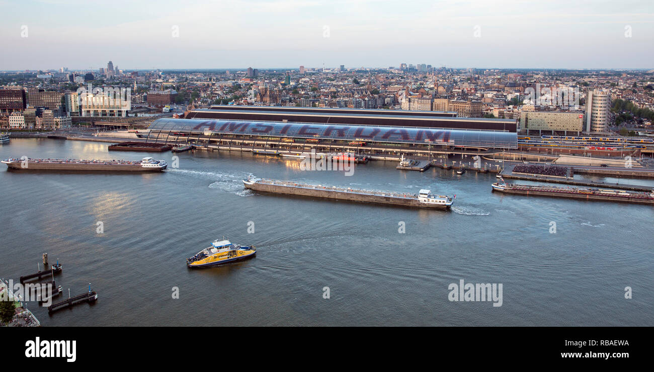 The Netherlands, Amsterdam, Aerial view from A'dam Tower, called A'dam ...