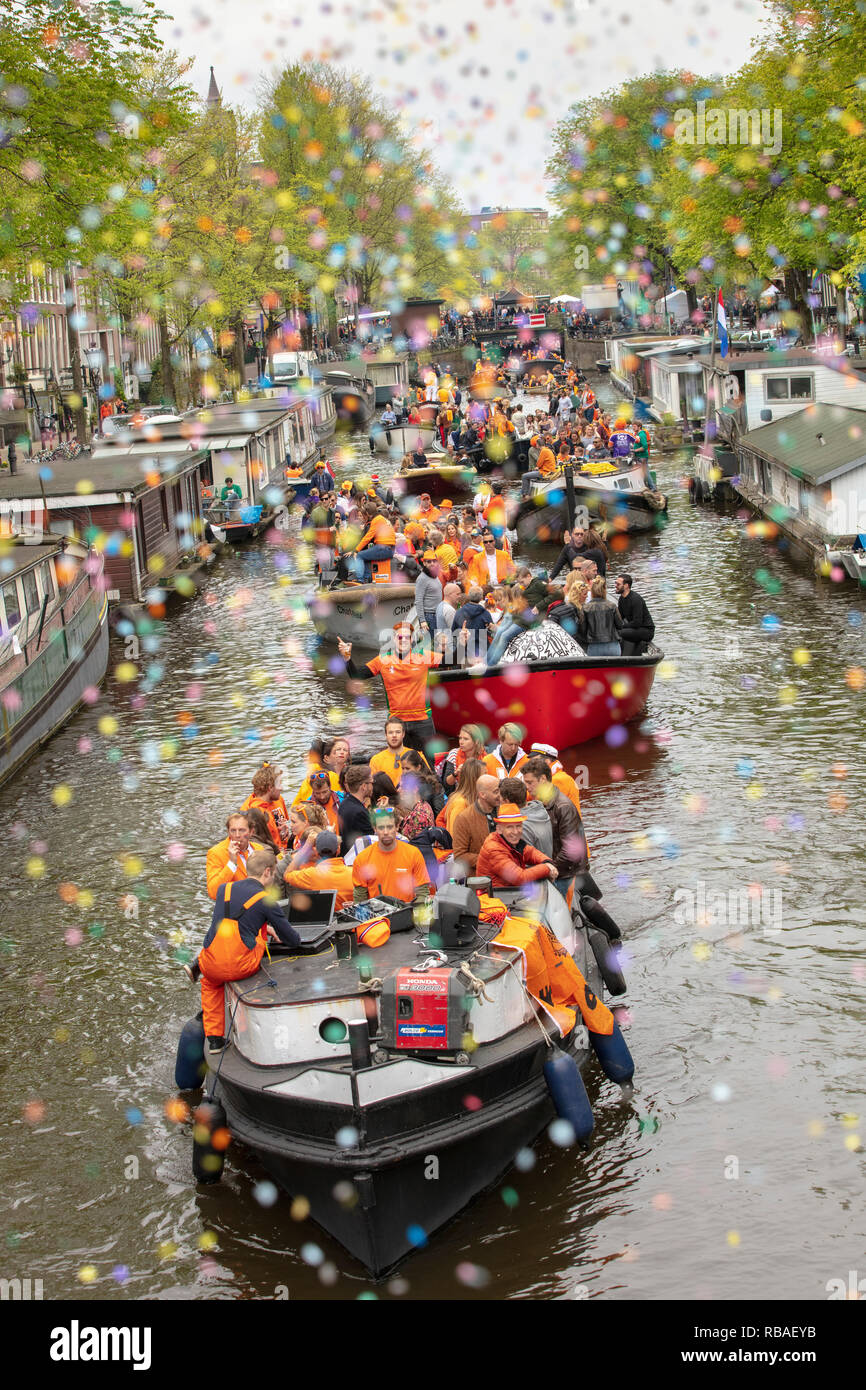 The Netherlands, Amsterdam, Yearly festival to celebrate the birthday ...