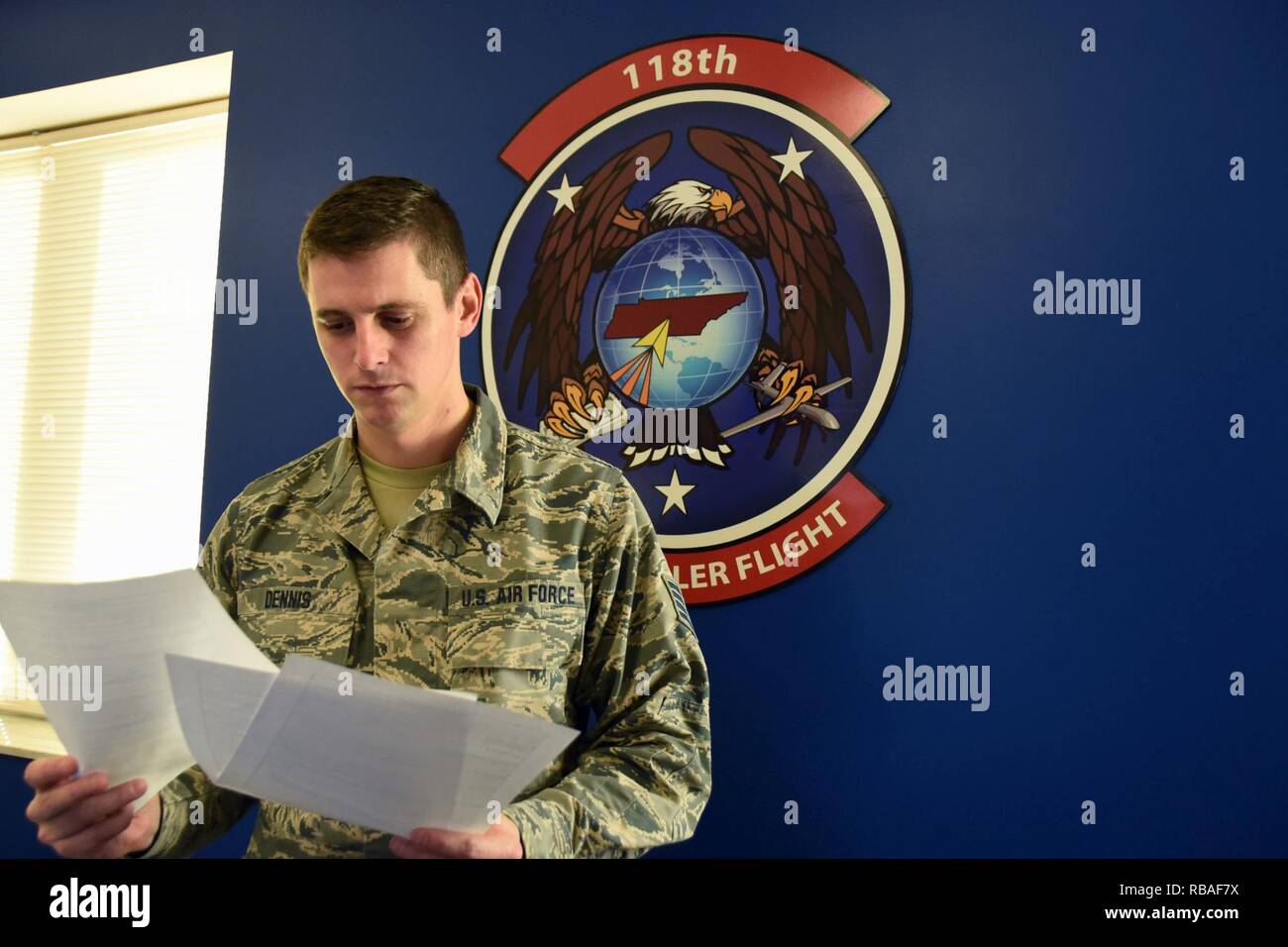 U.S. Air Force Staff Sgt. Timothy Dennis, a financial management ...