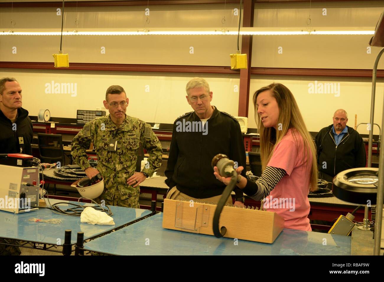 Vice Adm. Thomas Moore, commander, Naval Sea Systems Command, tours a ...